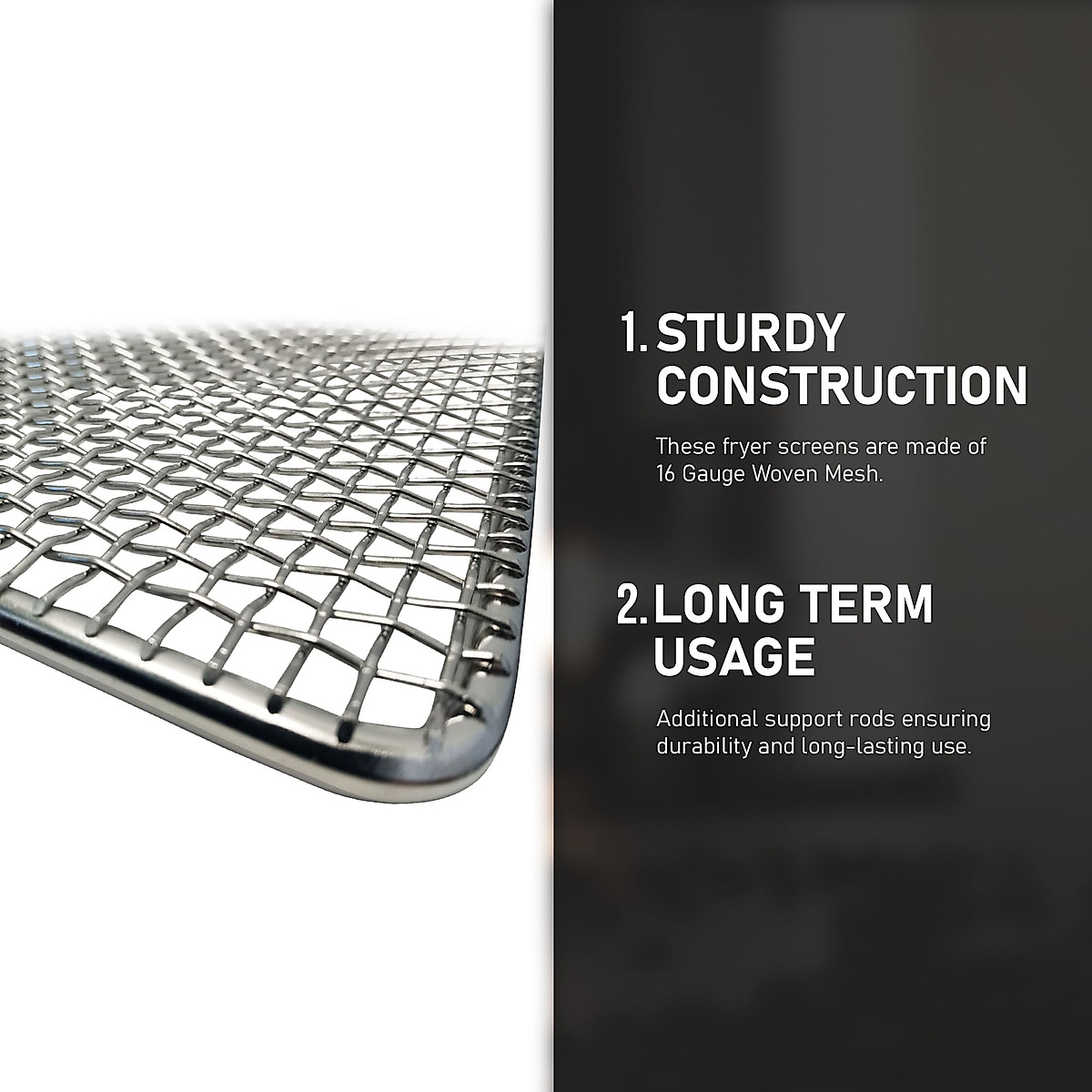 OCS Parts 17" x 25" Donut Fryer Screens | Heavy-Duty, Reinforced, Inustrial Grade Stainless Steel Bakery and Donut Fryer Screens for Belshaw, Avalon, and Commercial Donut Fryers (5-Pack)