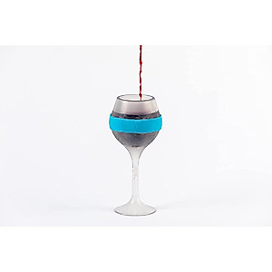 ChilledVino Frosty Drinkware - Freezable, All-Purpose Wine Glasses - Insulated Drinking Glass With Stem & Silicone Sleeve - BPA Free Outdoor Wine Glasses (Orange)