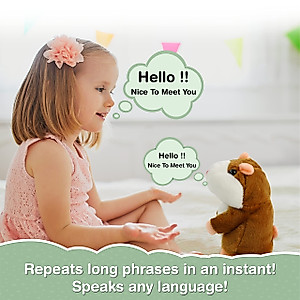 Maggy - Speech therapy toys for toddlers 1-3 , Talking Hamster Toy for kids Repeats What You say toddler speech development toys Gift Sensory Voice Repeating furby Best toys for speech development