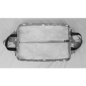 DUYIY Rectangle Canvas Storage Basket with Handle Large Organizer Bins for Dirty Laundry Hamper Baby Toys Nursery Kids Clothes Gift Basket (REC-love elephant)