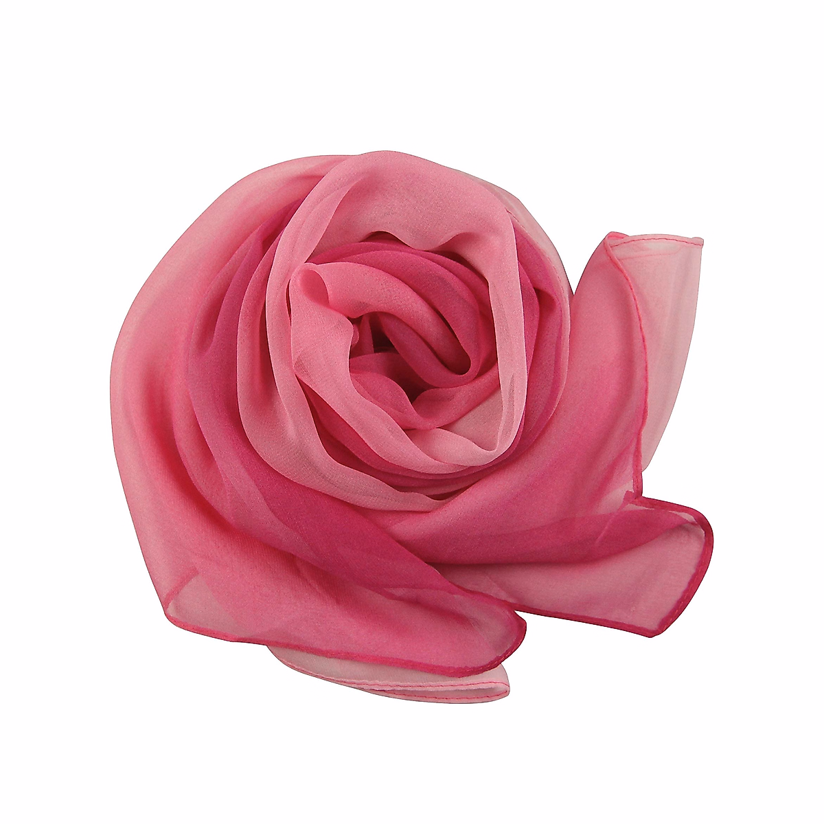 PANTONIGHT Oblong Pink Ombre Chiffon Scarf Pink Gradient Lightweight Scarf for Women 701