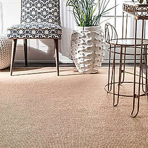 nuLOOM Laurel Machine Woven Jute Area Rug, 3' x 5', Beige