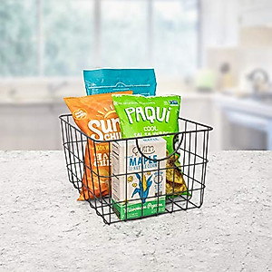 Spectrum Utility Wire Basket (Industrial Gray) - Storage Bin & Décor for Bathroom, Closet, Pantry, Under Sink, Toy, Shelf, Kitchen, Garage, & Nursery Organization