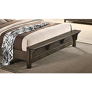 Roundhill Furniture Pavita Sleigh, Queen, Classic Gray