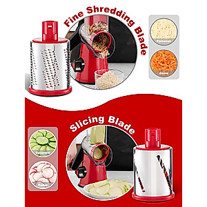 GDL Shaved Ice Machine Manual, Ice Shaver and Snow Cone Machine Hand Crank, Household Shaved Ice Maker, Portable Ice Crusher for Home Use with Stainless Steel Blade