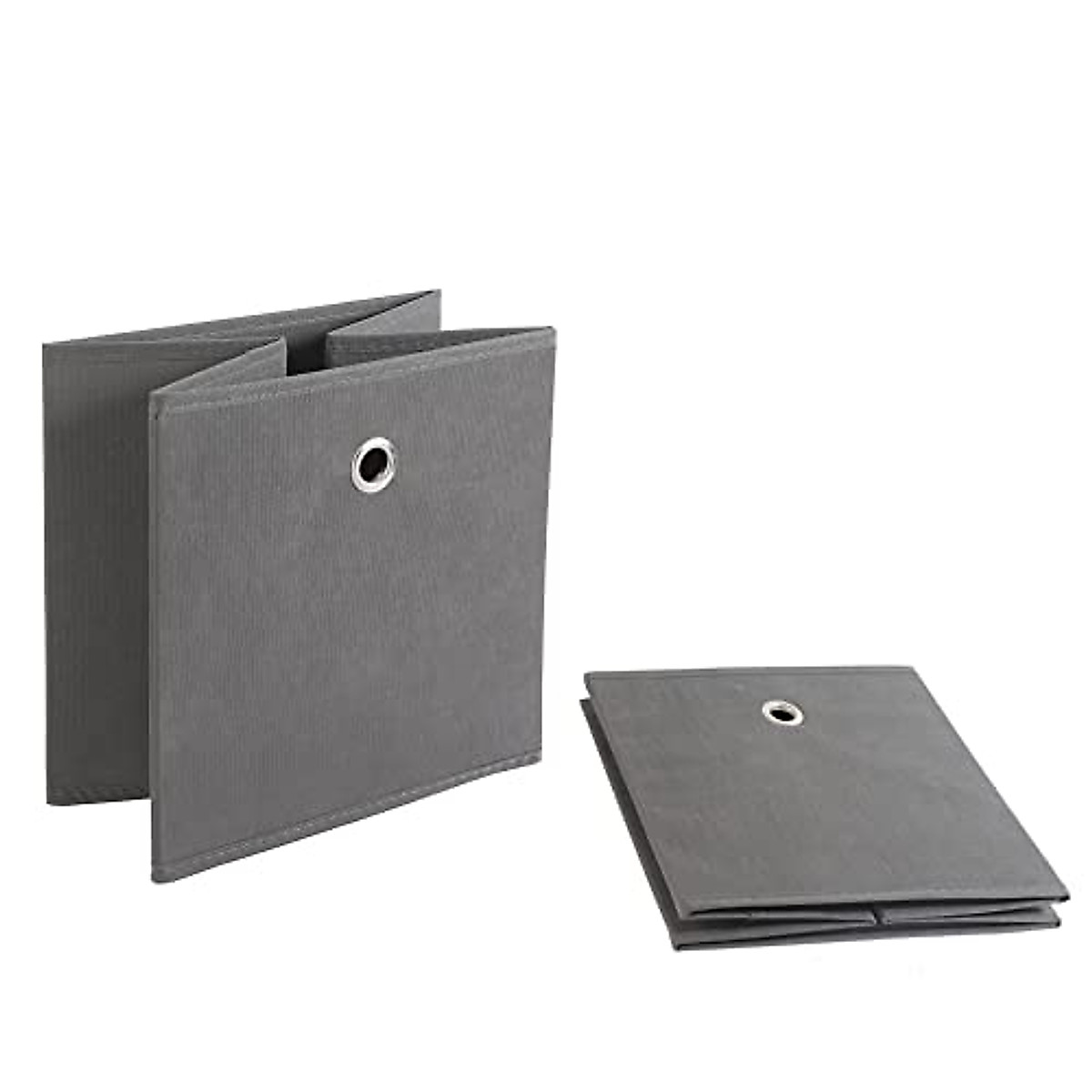 Rabtero Foldable Storage Cubes, Collapsible Cloth Baskets Open Storage Bins for Home Tidy and Storage-Gray, 6 Packs, 11 inches