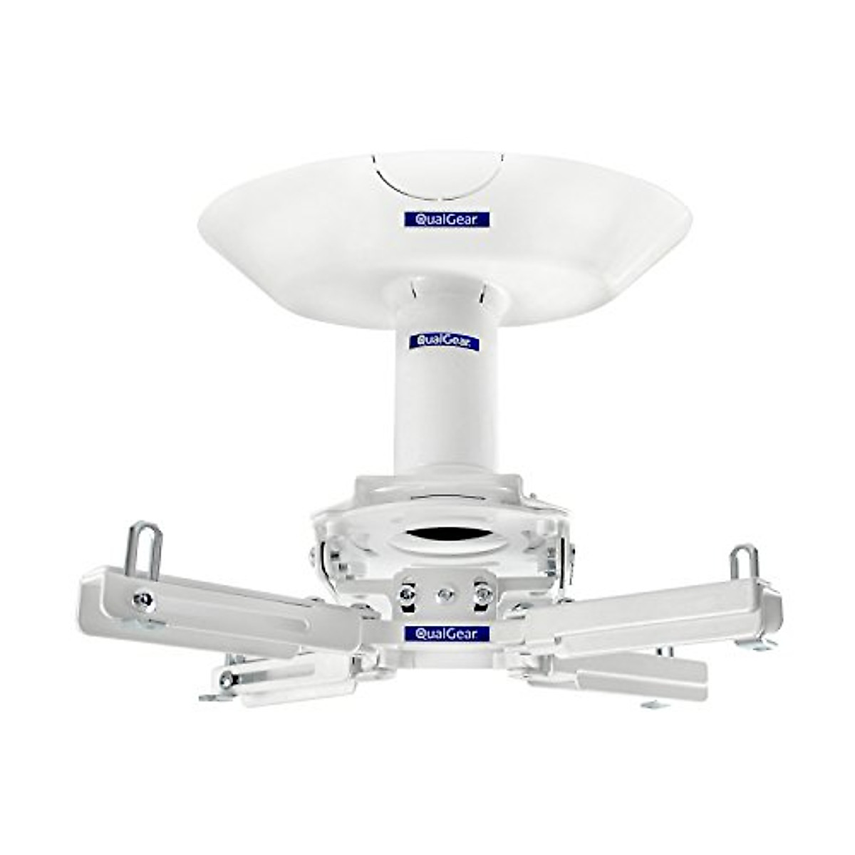 QualGear Pro-AV QG-KIT-CA-3IN-W Projector Mount Kit Accessory Single Joist Ceiling Adapter, 3" 1.5", White