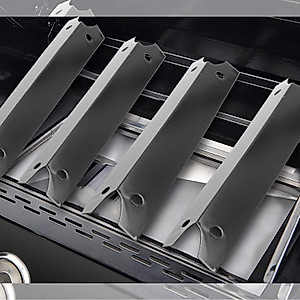 Hongso 16 3/4" Porcelain Steel Heat Plate Shield Tent, Burner Cover Gas Grill replacement for Brinkmann 4040, Charmglow Models 600-7100-0, BMHP1BBQ Vaporizor Flavorizer Bar (4-Pack)