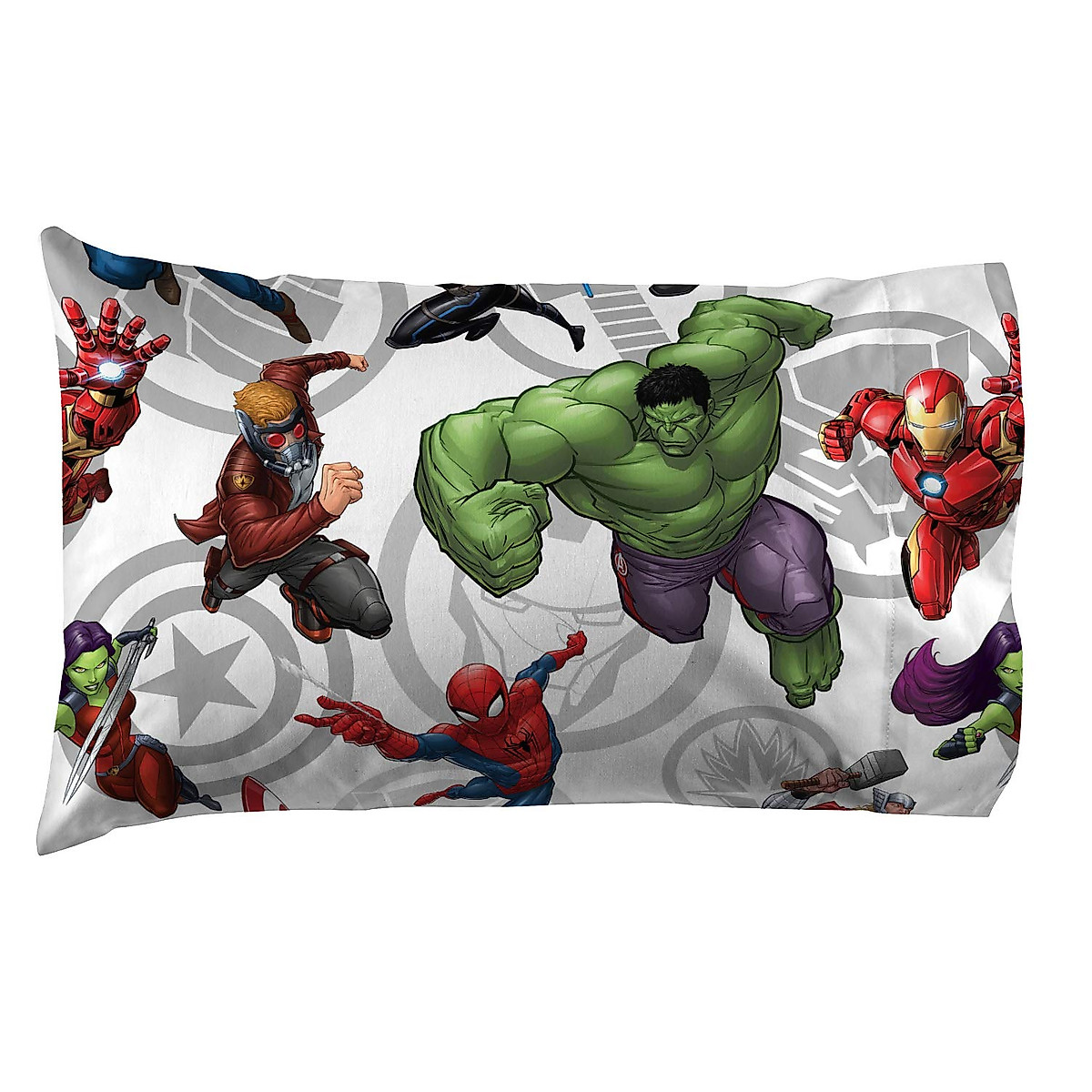 Jay Franco Marvel Avengers Team 5 Piece Full Bed Set - Includes Comforter & Sheet Set - Super Soft Fade Resistant Polyester - (Official Marvel Product)