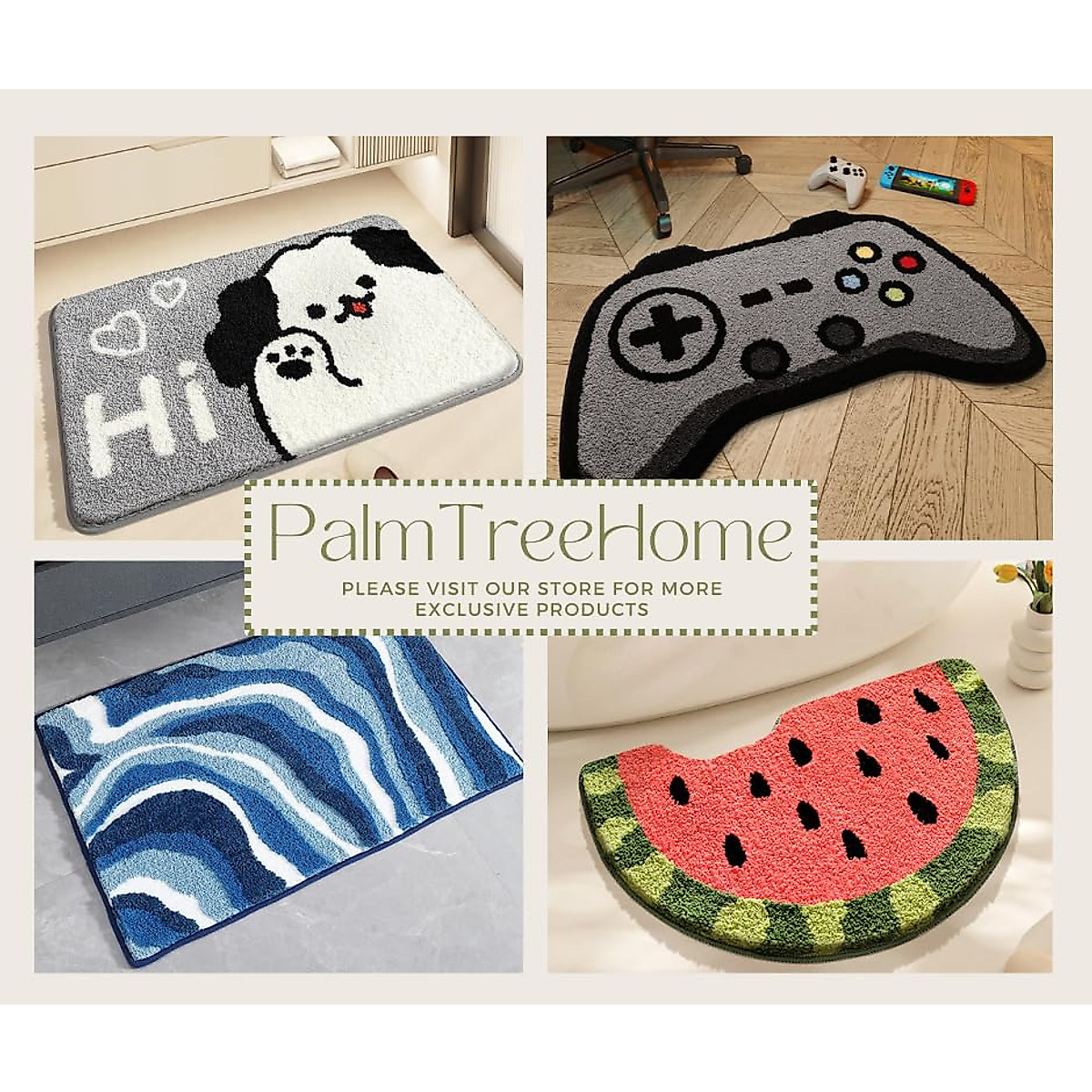Cute Gaming Rug Cartoon Game Console Game Controller Floor Mats, Non Slip Extra Soft Absorbent Rugs, Machine Washable Mat, Game Room Carpet Shower Mat Indoor Door Mat (16" x 32", Game Console)