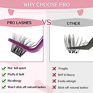 Lash Clusters 140 Pcs Cluster Lashes 14 Pairs Eyelash Clusters DIY Eyelash Extension Individual Cluster Eyelashes Mix Length Fluffy Super Thin Band Reusable Soft & Comfortable(Flipped-D-mix)