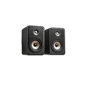 Polk Signature Elite ES15 Bookshelf Speaker - Hi-Res Audio Certified, Dolby Atmos & DTS:X Compatible, 1" Tweeter & 5.25" Woofer, Power Port Technology for Effortless Bass (Pair, Stunning Black)