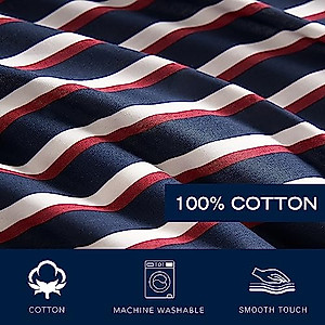 Nautica - Mineola Collection - 100% Cotton Cozy & Soft, Durable & Breathable Reversible Comforter Matching Sham, 2-Piece Bedding Set, Twin, Navy