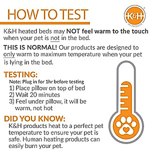 K&H Pet Products Thermo-Kitty Mat Heated Pet Bed Mocha 12.5 X 25 Inches