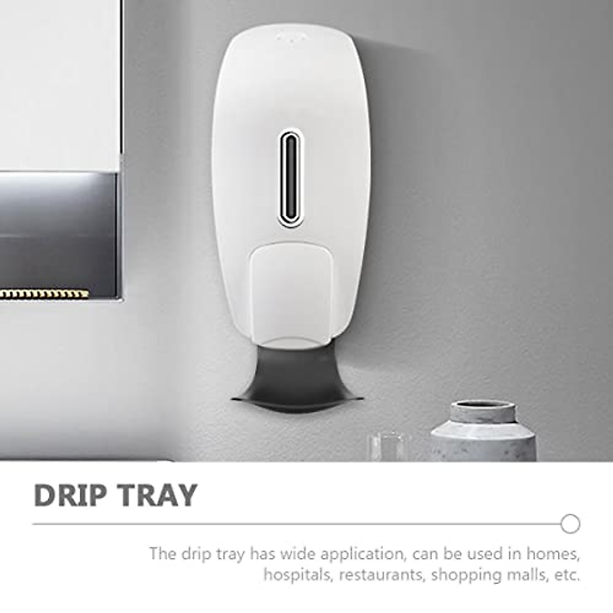 Alipis 6 Pcs soap Dispenser Tray Wall Mount Foam drip Tray Hand Gel Dispenser Bracket Plastic Tray Automatic soap Dispenser Electric Dispenser Catch Tray Liquid soap Splitter Filter abs