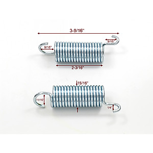 KUANYUOO 3-9/16" Replacement Recliner Sofa Chair Mechanism Tension Steel Spring 2Pcs