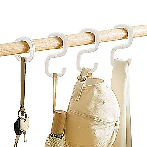 Poeland Multi-Purpose Hooks S Hanging Hooks Foldable Hanger for Kitchen, Wardrobe, Bathroom, Outdoor, 4 Pack