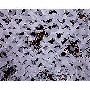 Ginsco 6.5ft x 20ft 2mx6m Snow Gound Netting Woodland Camouflage Net for Sunshade Camping Military Hunting Shooting Blind Watching Hide Party Decorations