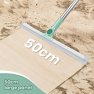 Silicone Floor Scraper, 2024 New Rubber Squeegee Broom for Sweeping Indoor, Multifunction Magic Floor Broom Household Cleaning Broom for Floor Bathroom Kitchen Shower Tile Pet Hair Glass (3, M)