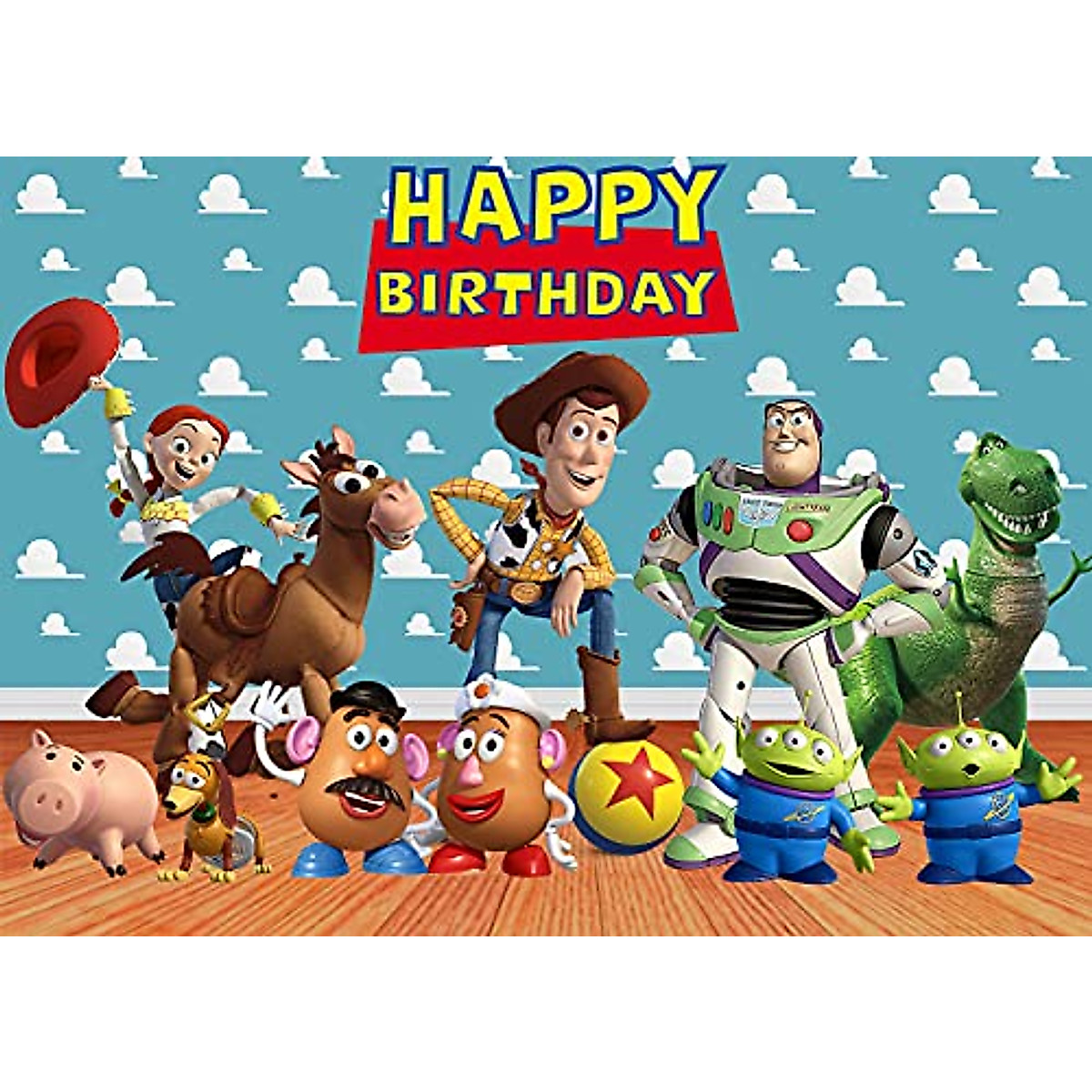 GUOBING Betta Cartoon Happy Birthday Backdrop for Toy Video Theme Party Kids Birthday Cake Table Decoration Backdrop Baby Birthday Banner Photobooth Background 7x5ft