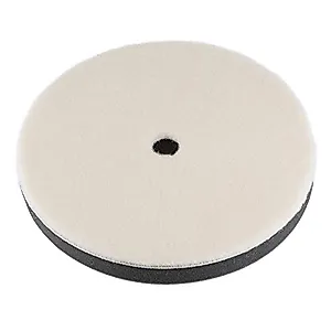 uxcell 7" Wool Felt Sponge Polishing Pad Hook and Loop Buffing Wheel with Hole Fine Polishing for Orbital Polisher Buffer
