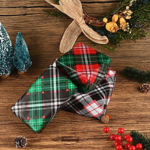 Bolsome 90 Sheets Christmas Buffalo Plaid Tissue Bulk for Gift Wrapping, Red Black White Green Plaid Tissue Paper for Gift Bags, Rustic Tissue Paper for Winter Holidays Xmas New Year DIY Craft