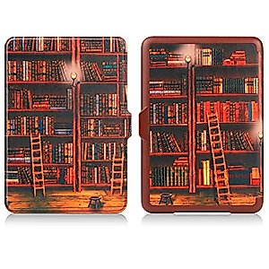 HGWALP Case for 6" All-New Kindle 11th Generation 2022 Release Only, Folio Ultra Slim PU Leather Cover with Auto Sleep and Wake, Protective Case for Kindle 2022-Library