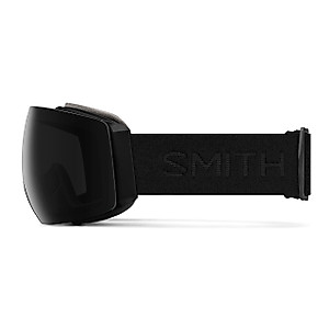 SMITH I/O MAG Goggles with ChromaPop Lens – Performance Snowsports Goggles with Easy Lens Change Technology for Skiing & Snowboarding – for Men & Women – Blackout + Sun Black Lens