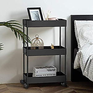 AOJIA Double Sliding Under Sink Organizer, 2 Tier Pull Out Cabinet Organizer Storage, Under Sink Organizers and Storage with Drawer for Under Sink Kitchen Bathroom Organization