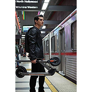 Razor E Prime III Electric Scooter - 18 mph, 15 Mile Range, 8" Pneumatic Front Tire, Foldable, Portable and Extremely Lightweight, Rear Wheel Drive, for Travel and Commuting