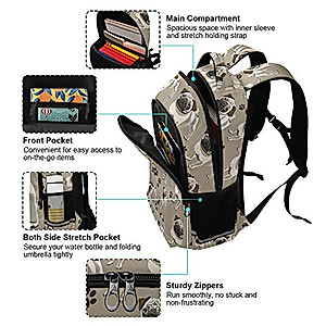 ALAZA Pug Dog Paw Print Funny Puppy Backpack Purse for Women Men Personalized Laptop Notebook Tablet School Bag Stylish Casual Daypack, 13 14 15.6 inch