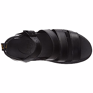 Dr. Martens Women's Blaire Sandal, Black Brando Leather, 8