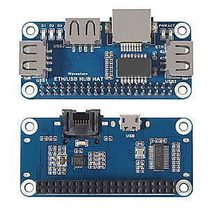 DORHEA Ethernet/USB HUB HAT Expansion Board USB to Ethernet RJ45 Network Port for Raspberry Pi 4 with Ethernet Port and USB Ports Compitable with Raspberry Pi 4/3B+/3B/Zero/Zero W/Zero WH/Zero 2W