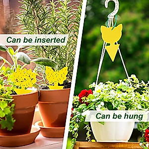 48 Pcs 4 Shapes Yellow Sticky Traps for Fruit Fly, Whitefly, Fungus Gnat, Mosquito and Fly, Sticky Insect Catcher Traps for Indoor/Houseplants/Kitchen, Extremely Sticky, Non-Toxic, Pet & Kid Safe