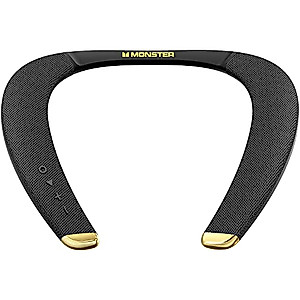 Monster Boomerang Petite Neckband Bluetooth Speakers, Neck Speaker with 15H Playtime, aptX High Fidelity 3D Stereo Sound, Low Latency, Built-in Mic, IPX5 Waterproof Speaker for Home Outdoor