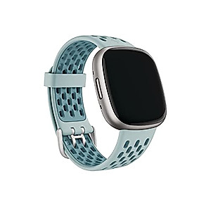 Fitbit Sport Band, 24mm Attach,Sea Blue/Ocean,Small *Compatible with Sense 2, Sense, Versa 4 & Versa 3