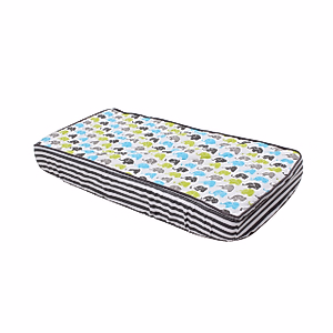Bacati - Elephants Aqua/Lime/Grey Changing Pad Cover (Aqua/Lime/Grey)