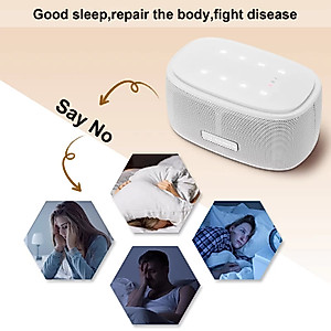 Portable White Noise Machine with 20 Natural Soothing Sounds|Memory Function|Adjustable Volume|AC or USB Rechargeable|3 Timer Sleep Sound Machine for Baby Kids Adults, Home, Travel, Office (White)