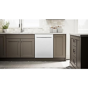 Kenmore 24" Built-In Stainless Steel Tub Dishwasher with EasyFlex 3rd Rack, SmartWash, UltraWash Plus, TurboDry, MoreSpace Adjustable Rack, Energy Star Certified, White