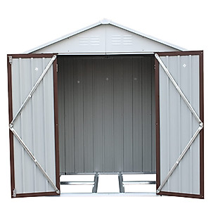 Outdoor Storage Shed 6x4 FT Outdoor Shed,Metal Shed Garden Shed with Lockable Door,Tool Shed for Patio Lawn Backyard,Perfect to Store Garden Tools,Bike Accessories,Lawn Mower,Trash Can etc.