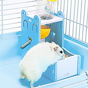 Hamster Feeder, Pet Food and Water Feeder for Hamsters, 2 in 1 Feeder and Water Dispenser for Rats Hamsters