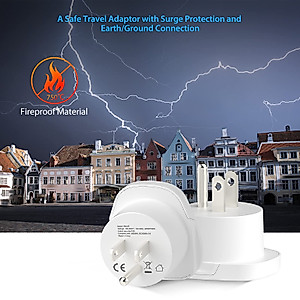 UK to US Plug Adapter [2pack], United Kingdom Plug to America Converter, Convert Type G Plugs from Britain Singapore HK Qatar Saudi UAE Ireland to USA Type B (White)