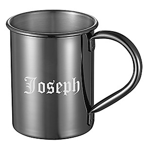 Visol Personalized Elise Gun Metal Finish 13 oz Moscow Mule Mug - Free Engraving (Text)