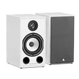 triangle - BOREA BR03 Hi-Fi Bookshelf Speakers - Power handling 100W - Output 90 dB/W/m - Versatile Music and Home Cinema - 206 x 380 x 314 mm - White (Pair)
