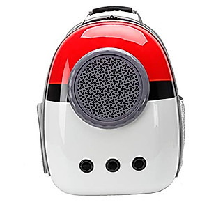 Expandable Cat Carrier Backpack Bubble, Space Capsule Bubble Pet Travel Carrier for Small Dog, Pet Hiking Traveling Backpack (Pokemon, Expandable Backpack - Solid Hard)