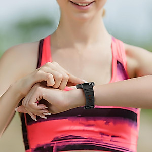 Tasikar No Gap Bands Compatible with Samsung Galaxy Watch 7/6/5/4 Band 40mm 44mm/Watch 6 Classic Band 43mm 47mm/Watch 5 Pro/4 Classic, Soft Silicone Sport Strap for Women Men, Black