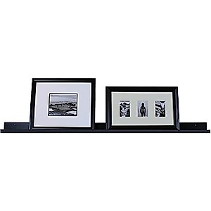 InPlace Shelving, 09084680, Floating Shelf with Picture Ledge, 35.4 Inches Wide x 4.5 Inches Deep x 3.5 Inches High, Black