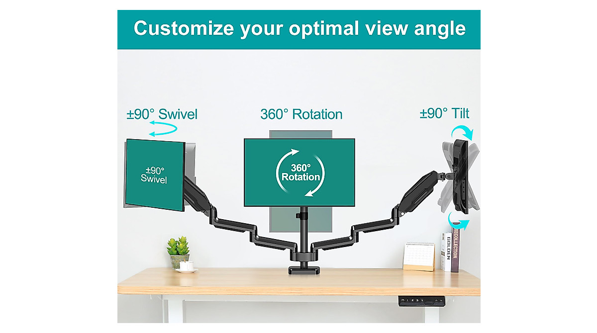 MOUNT PRO Triple Monitor Desk Mount - Optimize Your Setup