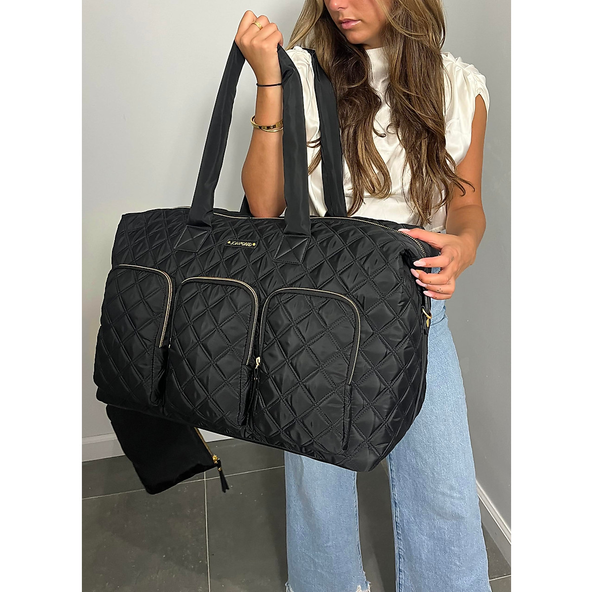 Joan & David Quilted Multi Compartment Travel Tote