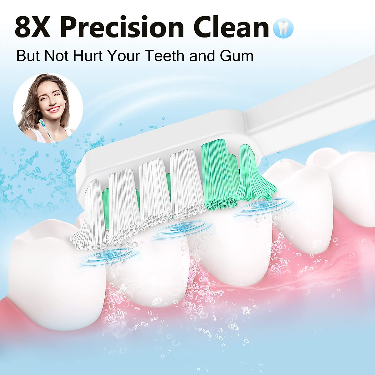 Ofashu Electric Toothbrush Replacement Heads for Philips Sonicare ProtectiveClean DiamondClean HX9023, 10 Pack